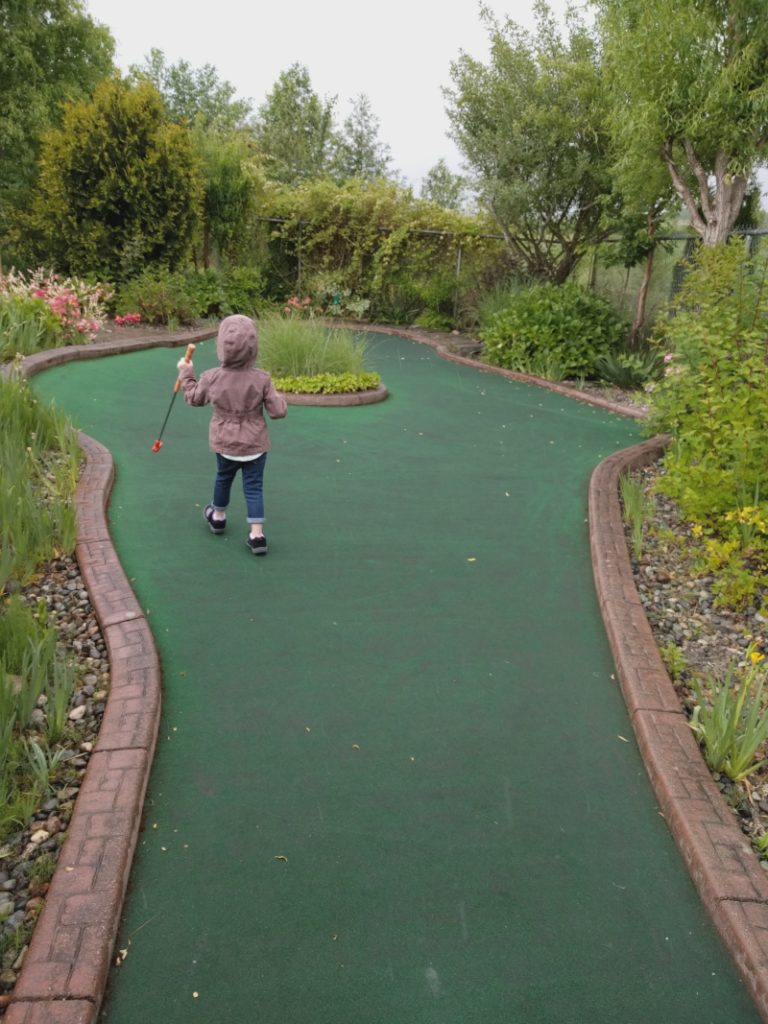 Mini Golf in the Rain - Discovering Parenthood