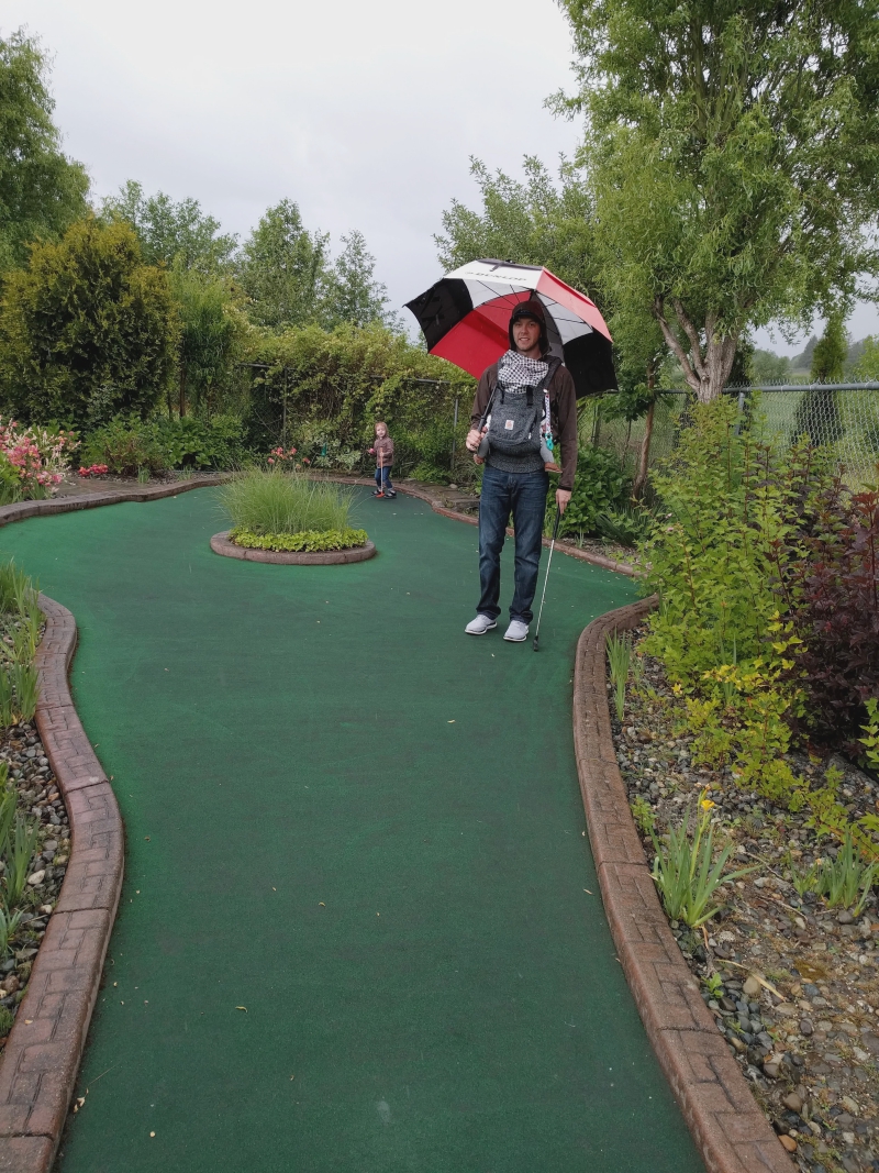 Mini Golf in the Rain - Discovering Parenthood