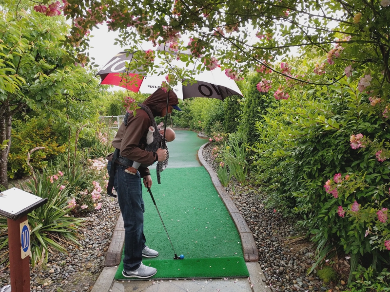 Mini Golf in the Rain - Discovering Parenthood