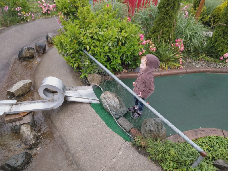 Mini Golf in the Rain - Discovering Parenthood